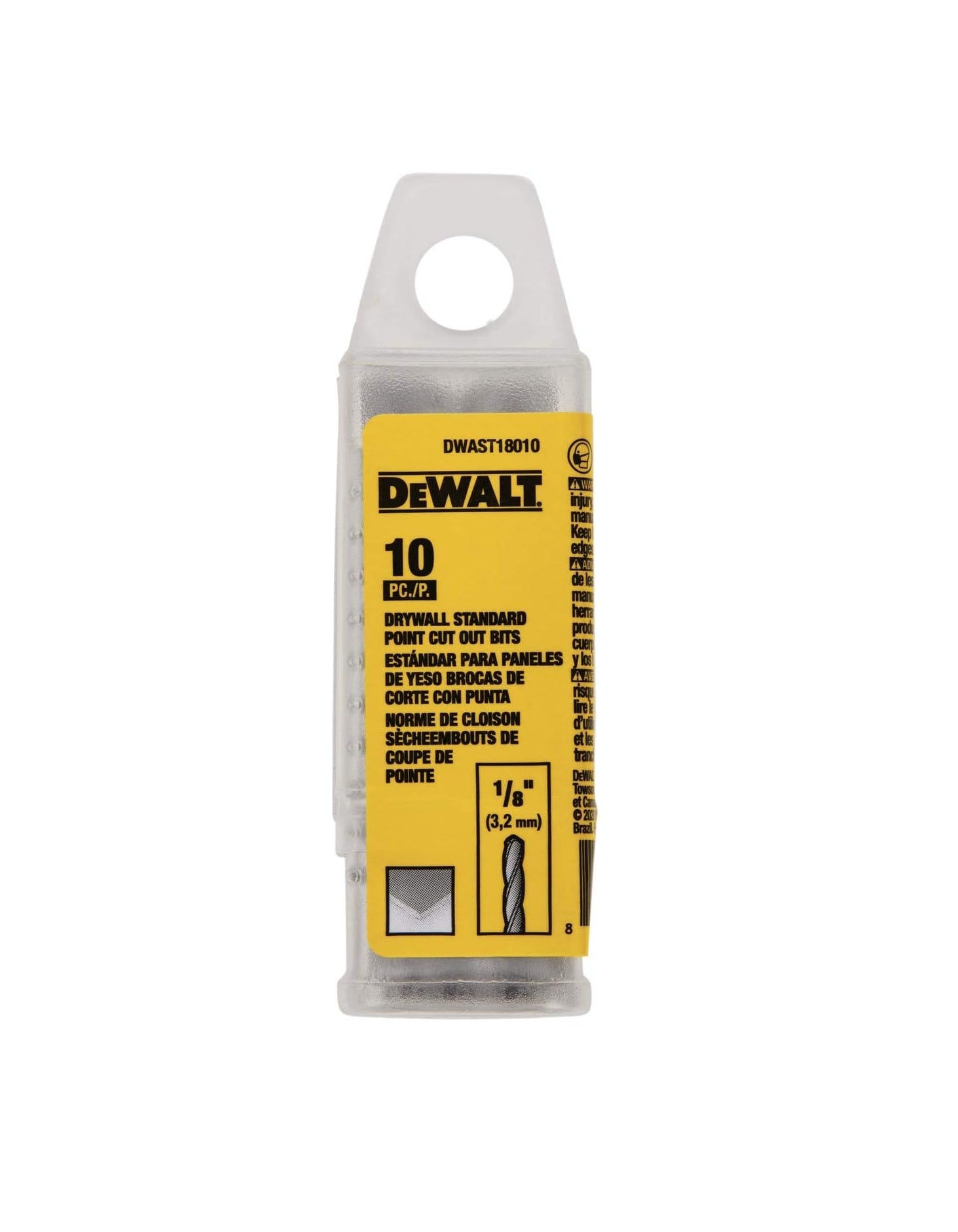 DEWALT DRYWALL STANDARD CUT OUT BIT 10 Pack DWAST18010 1/8IN – ToolSonLincs